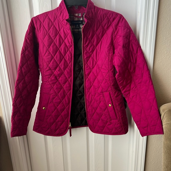 Lands' End | Jackets & Coats | Lands End Pink Quilted Jacket Size Extra ...